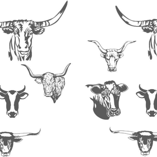 COW SVG/ Ox Svg/ Cattle Svg/ Cute Cow/ Cow Head Svg/ Bull Svg/ Farm ...