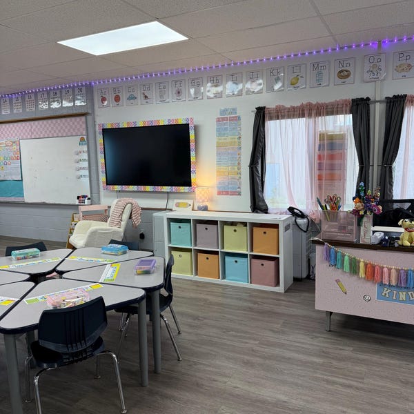 Printable & Editable Classroom Schedule, Pastel Rainbow Classroom Decor ...