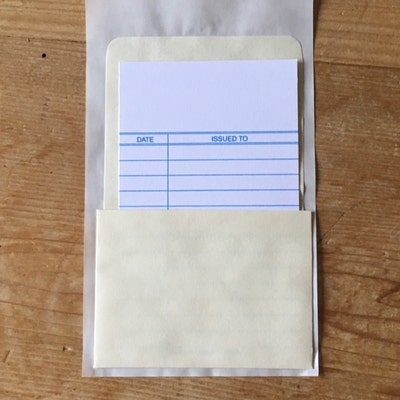 100 Library Card Pockets With Peel and Stick Backs AND 100 Library ...