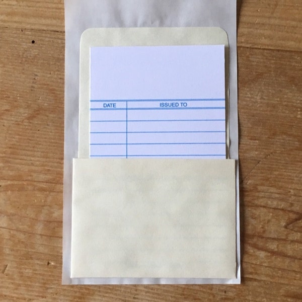 100 Library Card Pockets With Peel and Stick Backs AND 100 Library ...