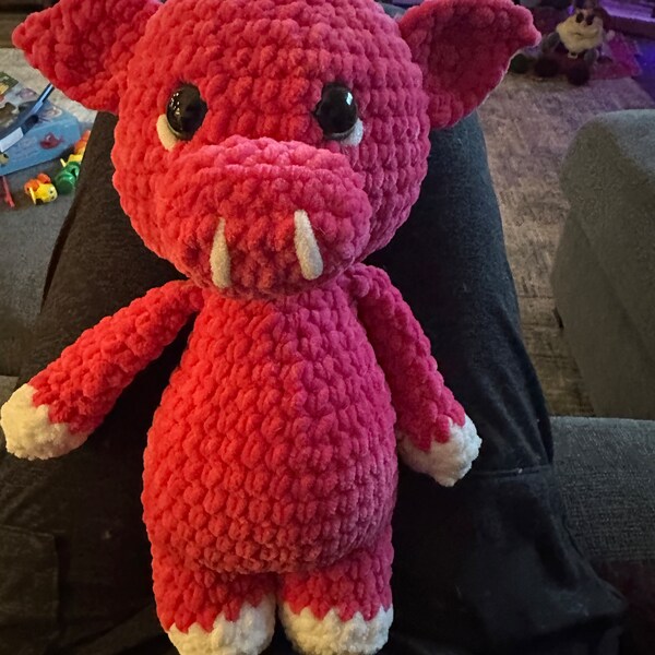 Pig Crochet Pattern (PDF) Low Sew. Only Sew on Nose and Ears. Overall ...