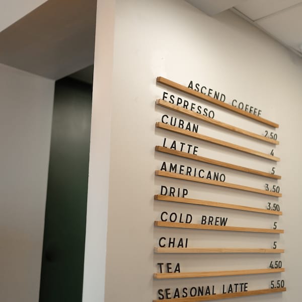 Oak Menu Board, Menu Board, Wall Menu, Changeable Letter Board, Cafe ...