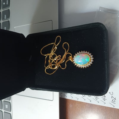 Big Black Cherry Opal Ring,see Video Big 10x14mm Lab Created Opal W ...