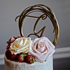 Gold Cake Topper for Wedding Cake Topper Personalized Cake Topper ...