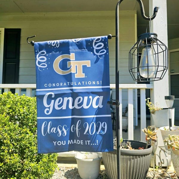 Custom College Bound Yard Flag, Custom College Sign, College Garden ...