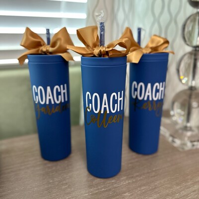 Personalized Coach Tumbler Customized Coach Cup Gift Idea Cheer Coach ...