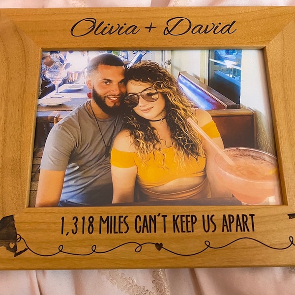 Personalized Long Distance Relationship Picture Frame, Long Distance ...