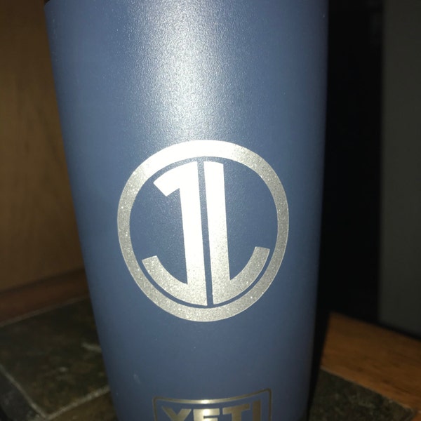 Yeti Cup Monogram Decal || Monogram Tumbler Decal, Vinyl Monogram Decal ...