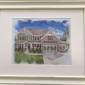 Home Portrait, House Painting, Housewarming Gift, Our First Home Sign ...