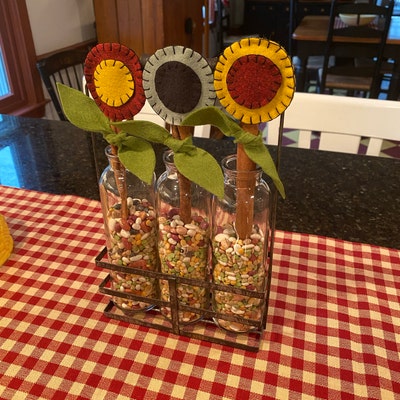2.5 Inch Penny Flowers With 10 Inch Cinnamon Stick Stems. Set of 3 - Etsy