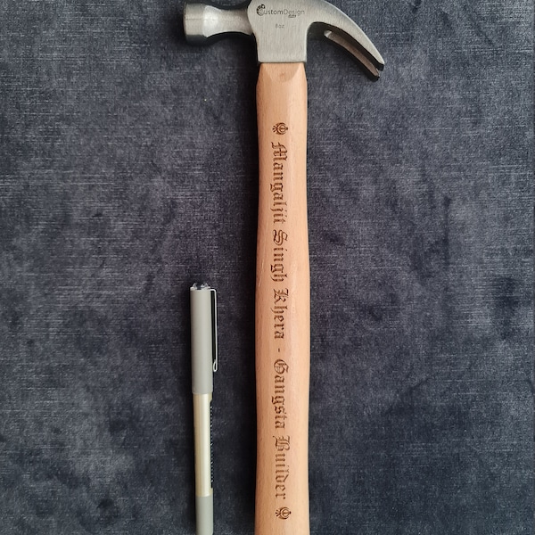 Personalised Custom Hammer | Laser Engraved Tool | Great Birthday ...
