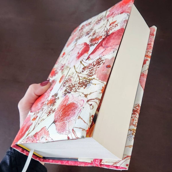 Reversible Book Cover Adjustable Bible Pouch Reusable Fabric Dust ...