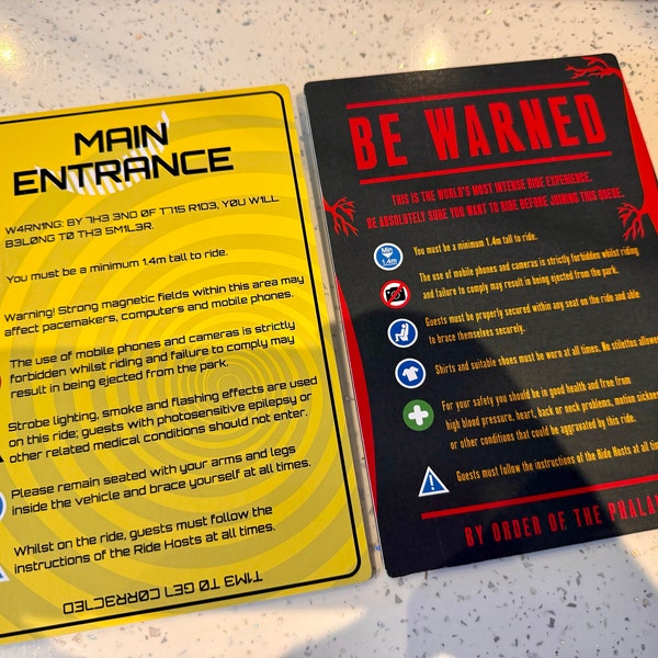 Smiler Inspired Coaster Safety Sign - Etsy