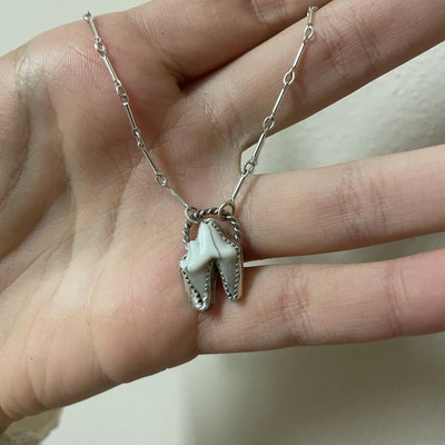 Coyote Tooth Necklace Sterling Silver Made to Order - Etsy