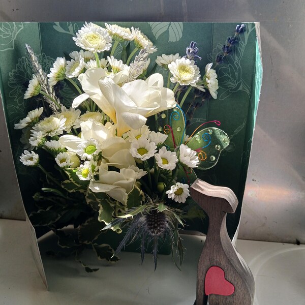 Personalised Wooden Sheep Figurines, 5th Wedding Anniversary Gift for ...