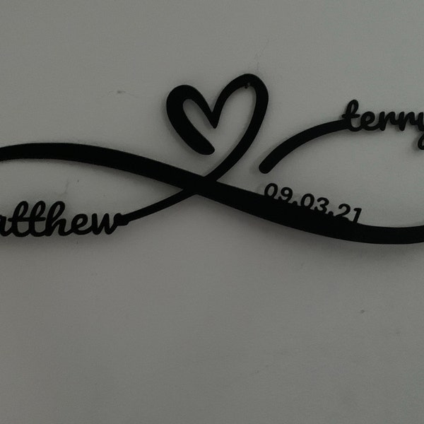 Personalized Metal Infinity Sign, Infinity Name Sign , Custom Metal ...