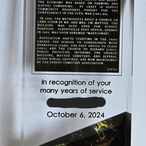 Custom Award Plaque Corporate Trophy Award - Company Anniversary ...