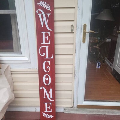 Front Porch Welcome Sign 5 Foot Welcome Sign 4 Foot Welcome Sign Rustic ...