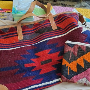 Duffel Bag, Handmade Clothing, Travel Cabin Bag, Turkish Kilim Boho Bag ...
