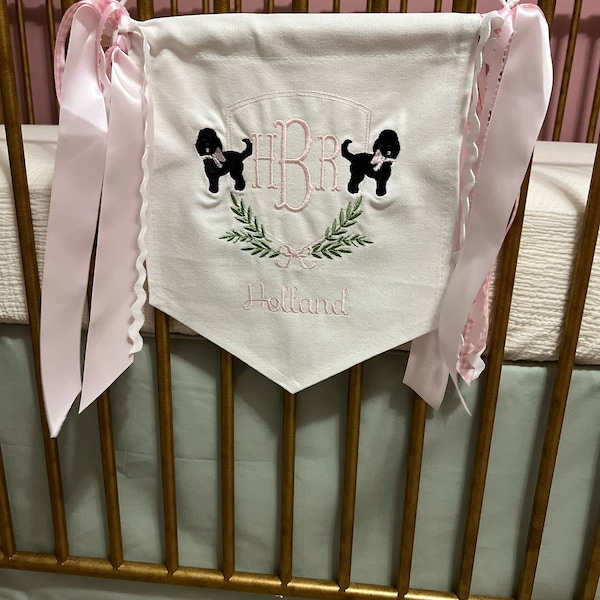 Custom Baby Banner With DOG Baby Banner, Welcome Banner, Hospital Door ...