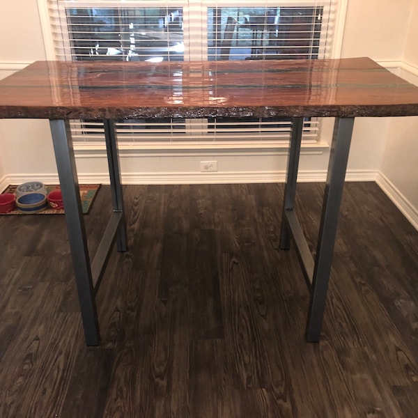 The 'big 90' Flat Bar Steel Table Leg: MATTE BLACK Powder Coat, Coffee ...