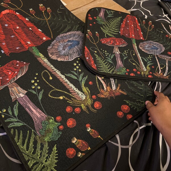 Cute Cottagecore Car Mats/cottagecore Car Accessories/mushroom Car Mat ...
