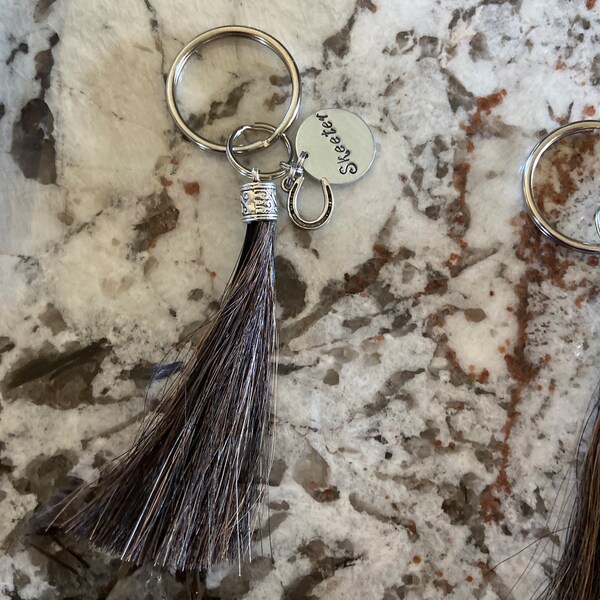 Tassel Horse Hair Key Chain With Personalized Name Charm by Equine ...
