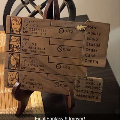 Custom Wooden Final Fantasy 9 Menu Screen With Characters You Can Pick ...