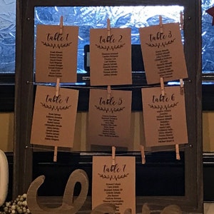 Rustic Wedding Seating Chart Template Set Printable Table Seating Plan ...