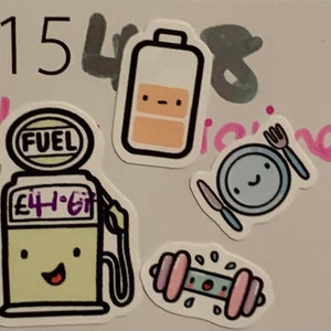 63 Cute Energy Tracker Planner Stickers SSC1043 - Etsy