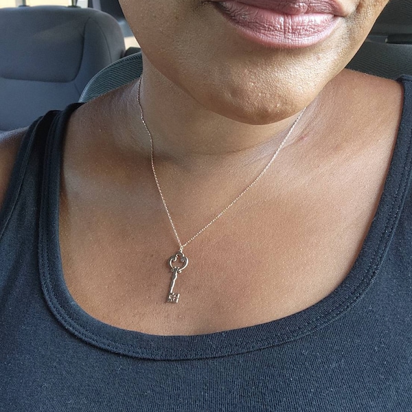 Key Necklace, Small Key Necklace, Gold Key Pendant, Dainty Necklaces by ...