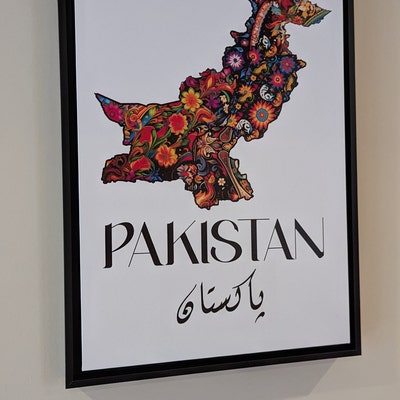 Pakistani Map With Truck Art Pattern, Desi Art, Wall Printable - Etsy