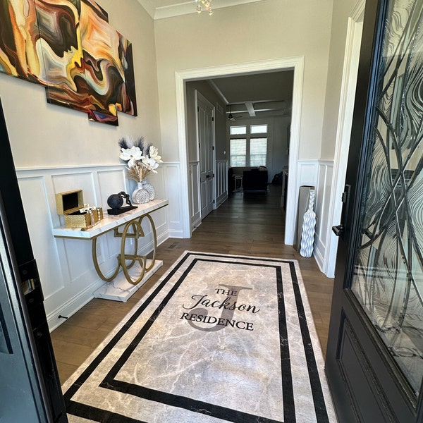Family Name Entry Rug Personalized Entryway Rug Entrance Rug for Inside ...