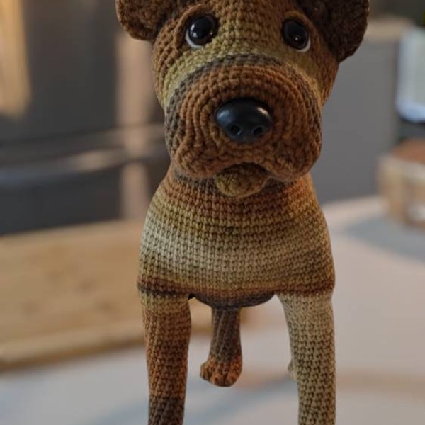 Pit Bull Crochet Pattern, Realistic Dog Amigurumi: Create Your Own Cute ...