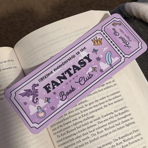Bookish Ticket Bookmark | Handmade Bookmark | Laminated Bookmark ...