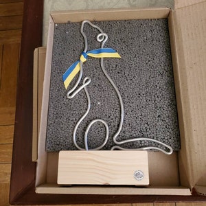 Antelope Figure Made of Aluminum Wire With Wooden Base - Etsy