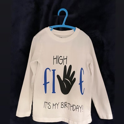 High Five Svg, 5th Birthday Shirt Design, It's My Birthday, Png File ...