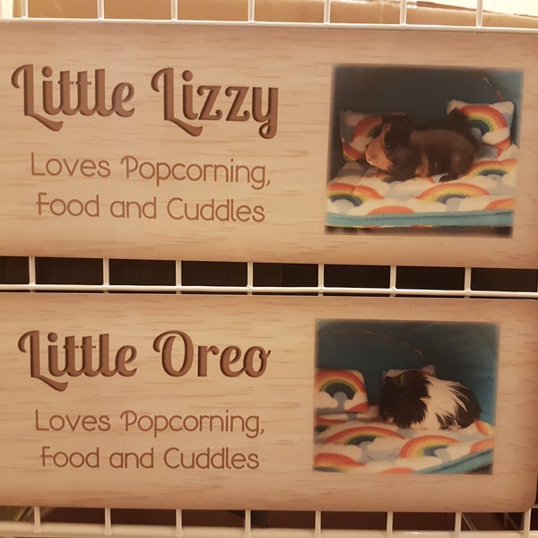 ANIMAL NAME SIGN Pet Personalised House, Cage or Kennel Metal Plaque ...
