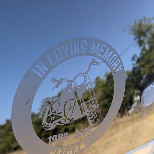 In Memory Biker Vinyl Decal Sticker - Personalize With Name and Years ...