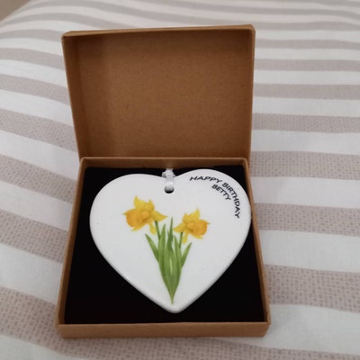 Personalised Birthday Gift for Her March Birth Flower March Birthday ...
