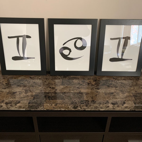 Black and White Yoga Poses Large Wall Art Set of 3, Asana Illustration ...