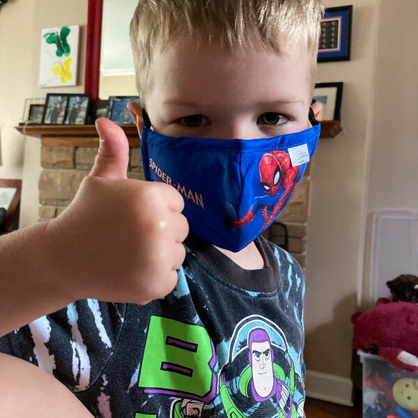 Age 3-8 Elsa Frozen Filter Included 3 Layer Adjustable Cotton Mask ...