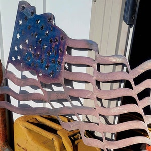 Waving Flag Dxf and Svg Bad Dog Metalworks Digital Download Laser CNC ...