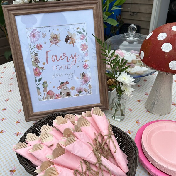 Fairy Food Table Sign,printable Food Sign, Fairy First Birthday Party ...