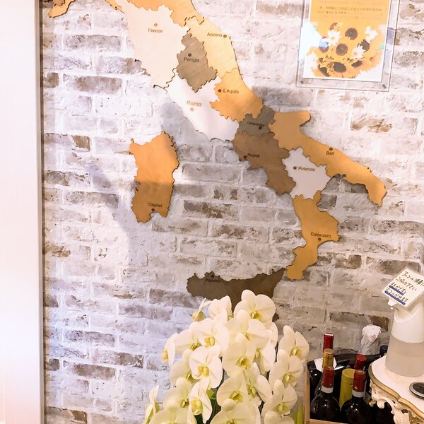 Wood 3D Map Italy Handmade Wood Map Wood Art Wood Travel Map Birthday ...