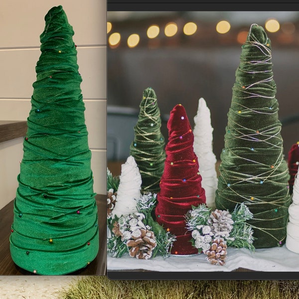 Velvet Christmas Trees: Plush Holiday Decor - Etsy