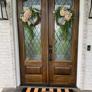Beautiful Greenery Wreath , Farmhouse Front Door Decor, Year-round Gift ...