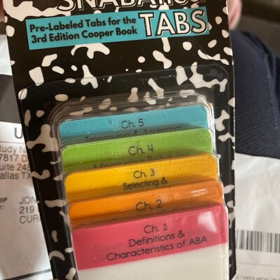 SNABAFIED Cooper Tabs BCBA Exam Study Materials Cooper - Etsy