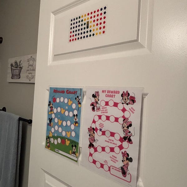 Mickey Mouse Reward Chart,sticker Chart,kids Potty Training,behavior ...