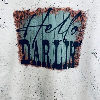 Hello Darlin' PNG Sublimation File Download, Country Music Lyric Barn ...